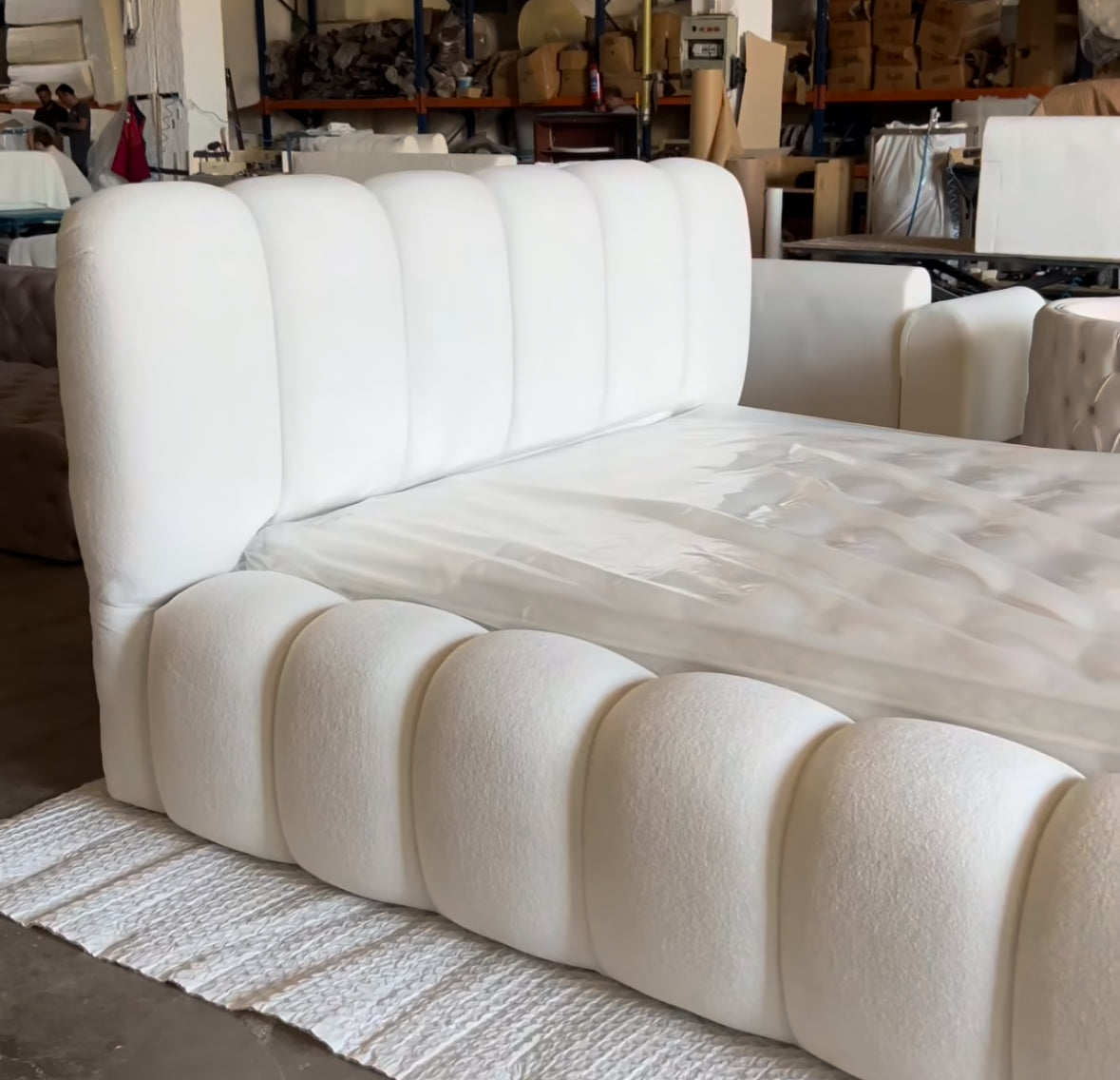 The Bubble Bed – navy furnishings